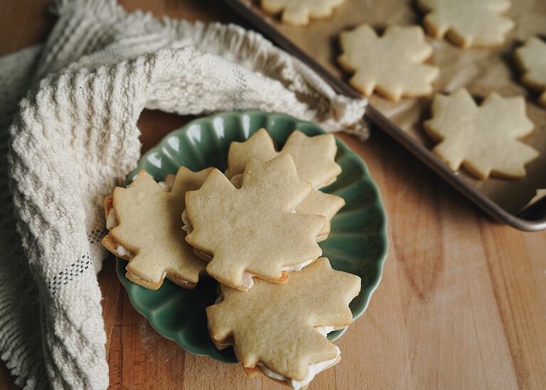 Biscuits feuille d'érable maison