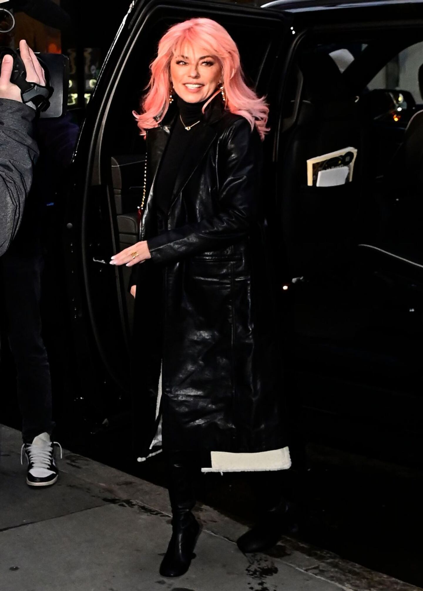 Shania Twain fait sensation avec ses cheveux roses dans les rues de New ...