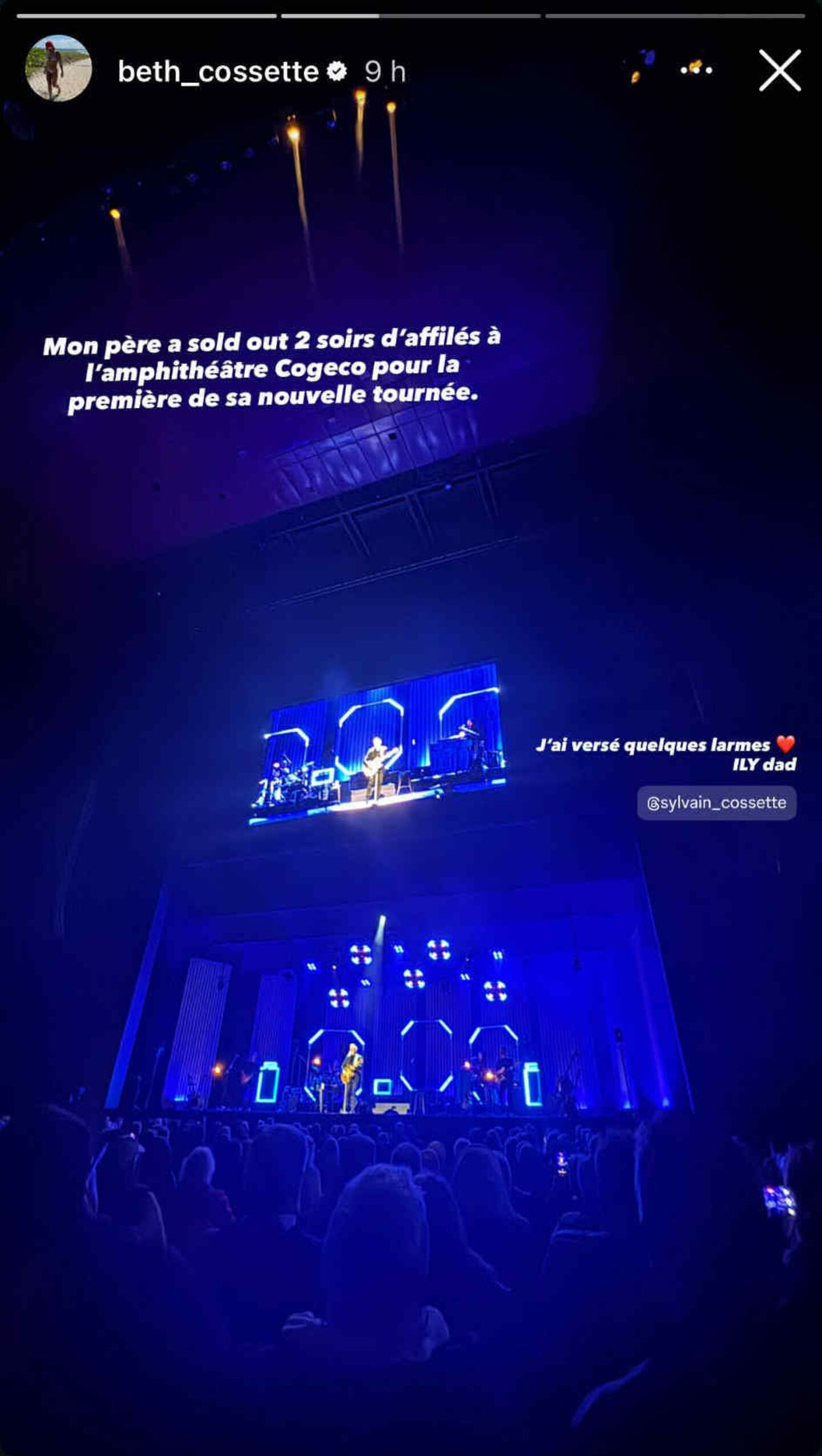 Sylvain Cossette a fait verser quelques larmes à sa fille Beth, voici ...