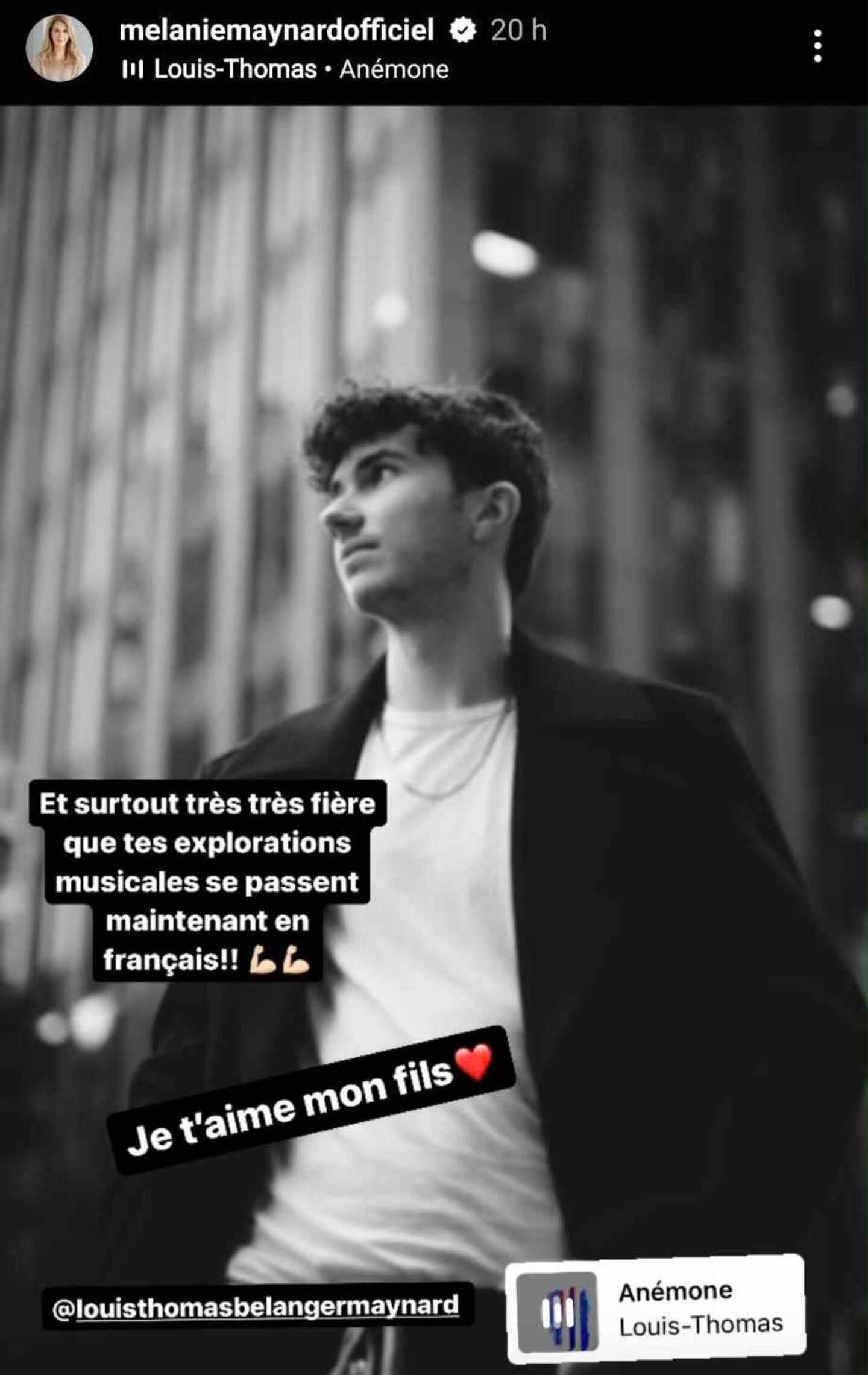 Saviez-vous que le fils de Mélanie Maynard était chanteur?