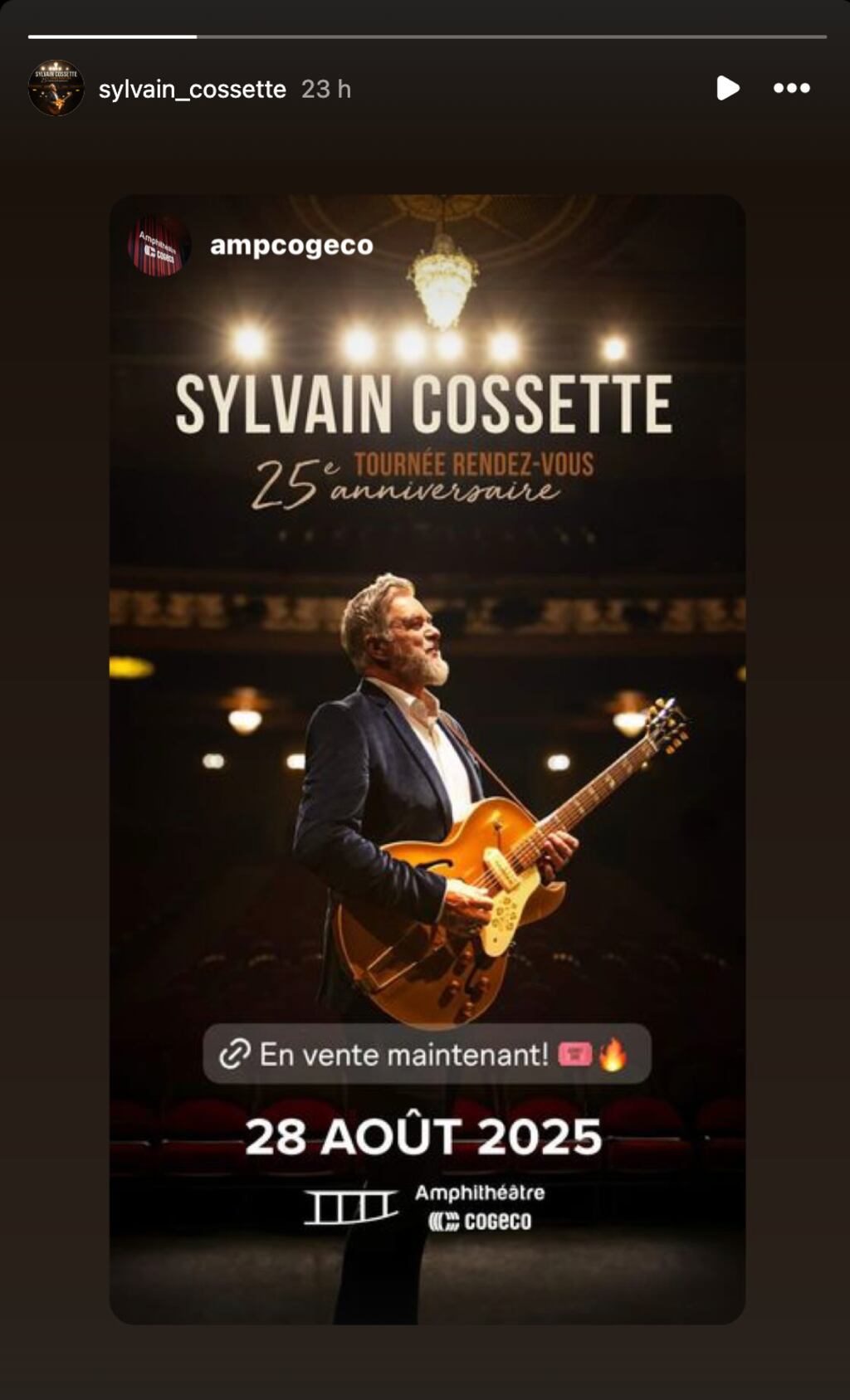 Sylvain Cossette dévoile son nouveau projet