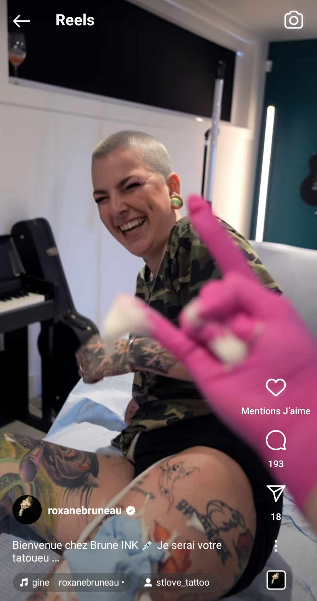 Roxane Bruneau se lance en tatouage: voyez son énorme talent!