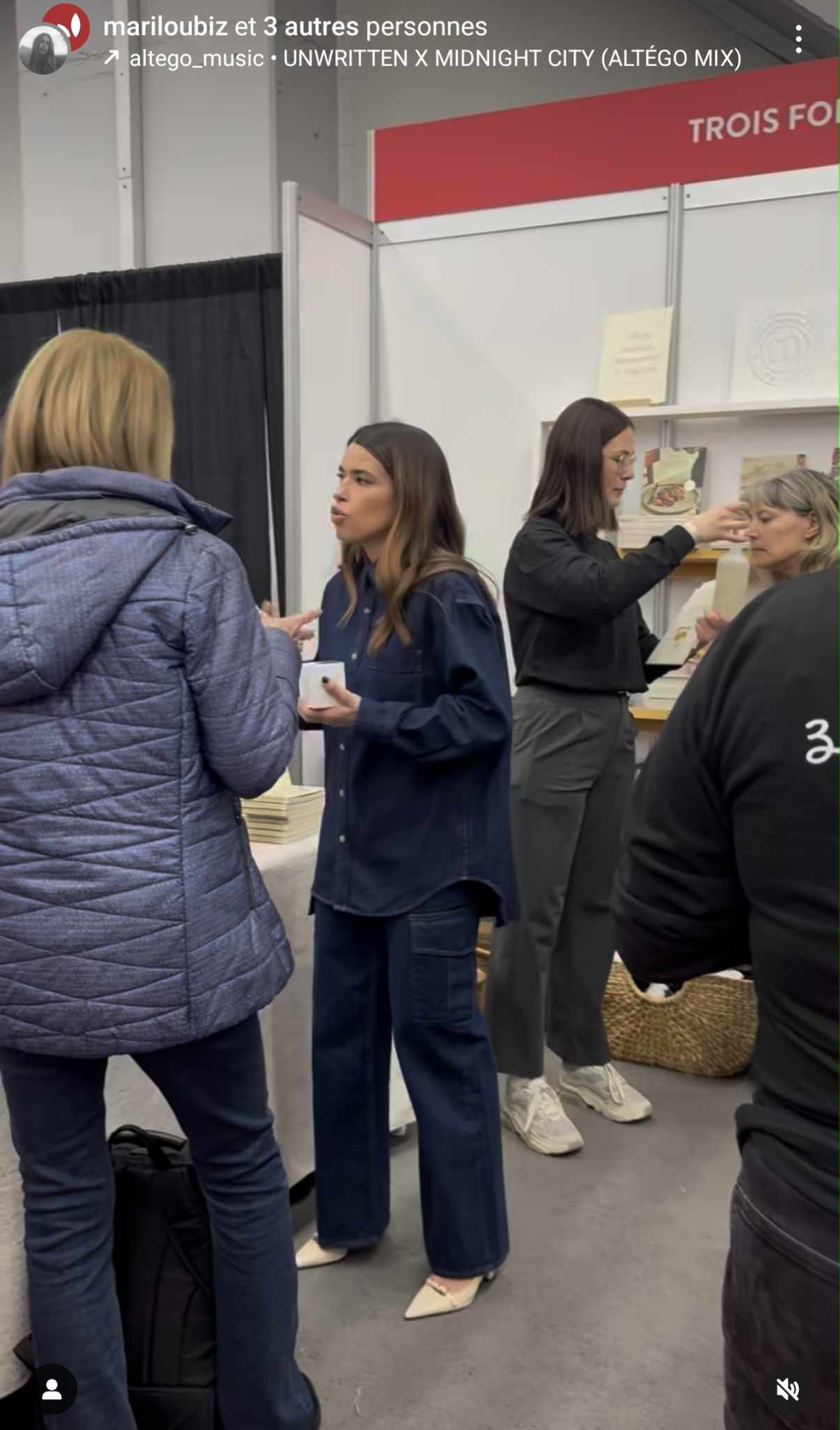 Marilou ose le tout pour le tout dans cet ensemble 100% denim